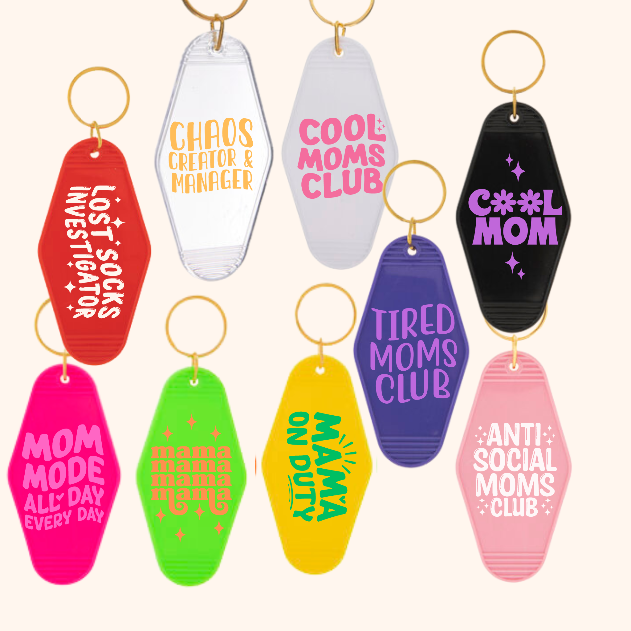Motel KeyChains| Mom Keychains – Nug&Carol Design